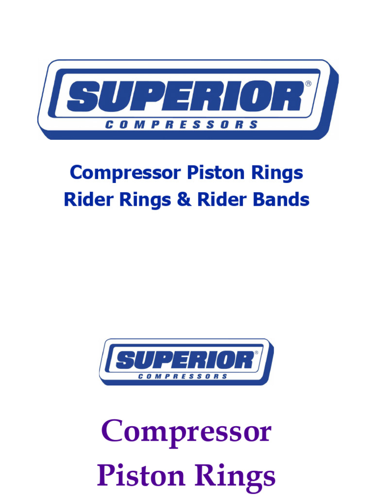 Compressor Piston Rings and Rider Rings | PDF | Piston | Mechanical ...