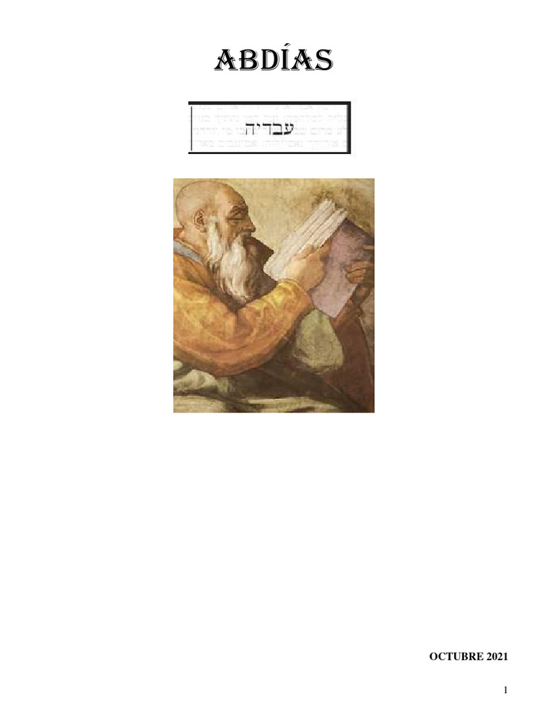 LIBRO_DEL_PROFETA_ABDIAS | PDF | Jacob