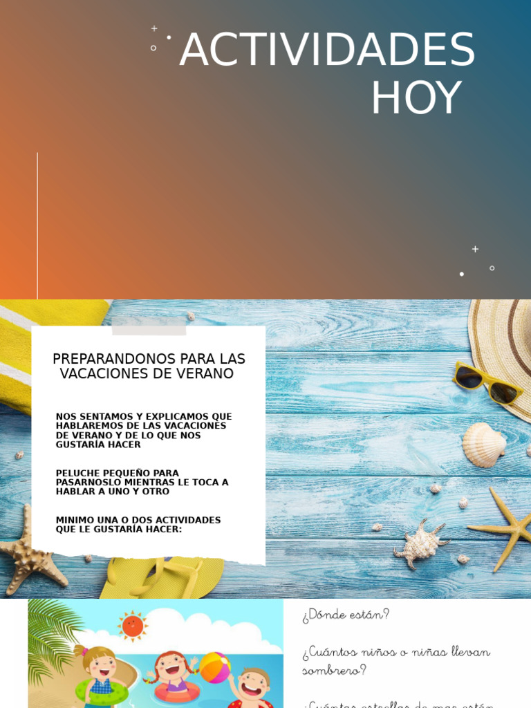 Planifica Actividades de Verano | PDF
