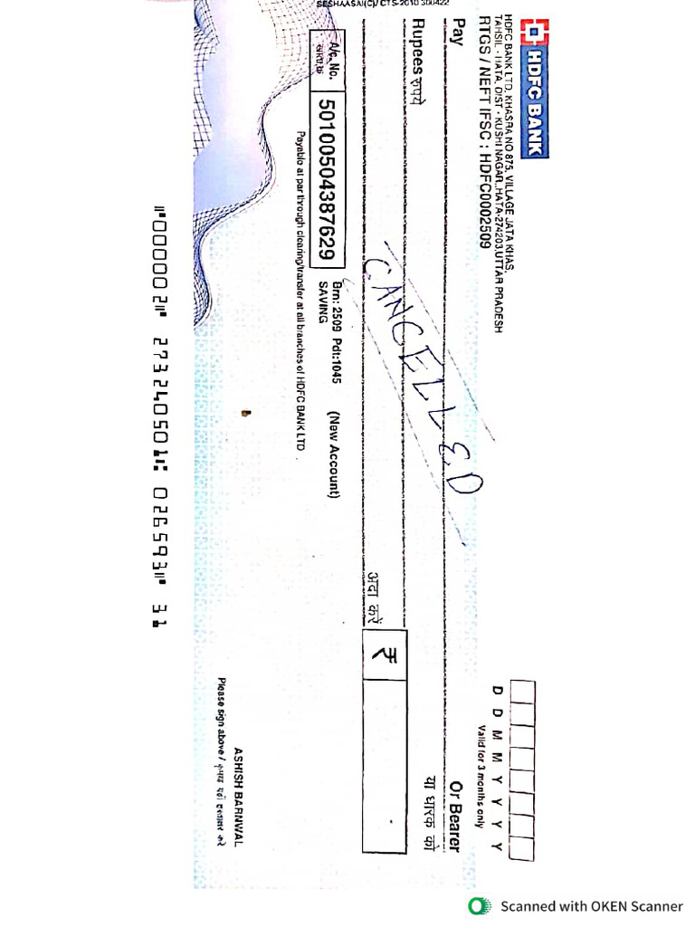 Cheque | PDF