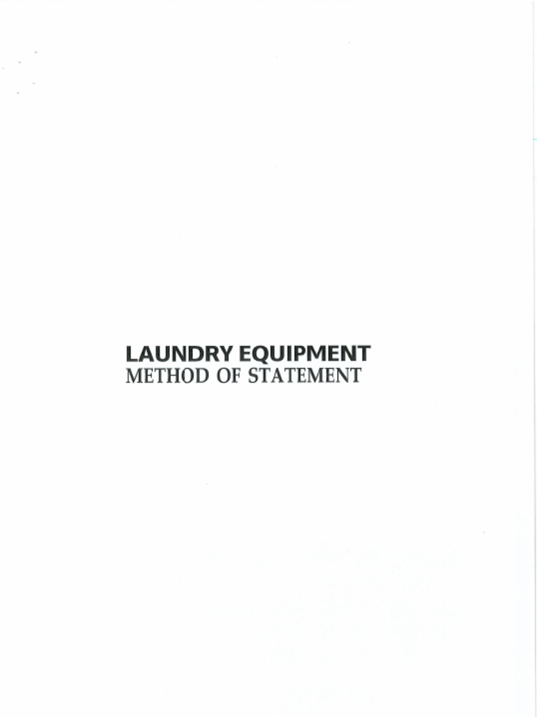 MEC-MOS-014-REV-01-Laundry Equipment | PDF