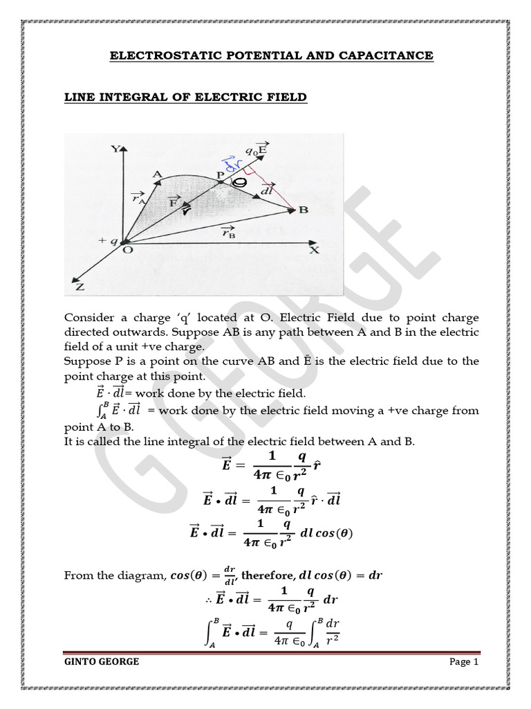 Electrostatic Potential and Capacitance | PDF | Dielectric | Capacitance