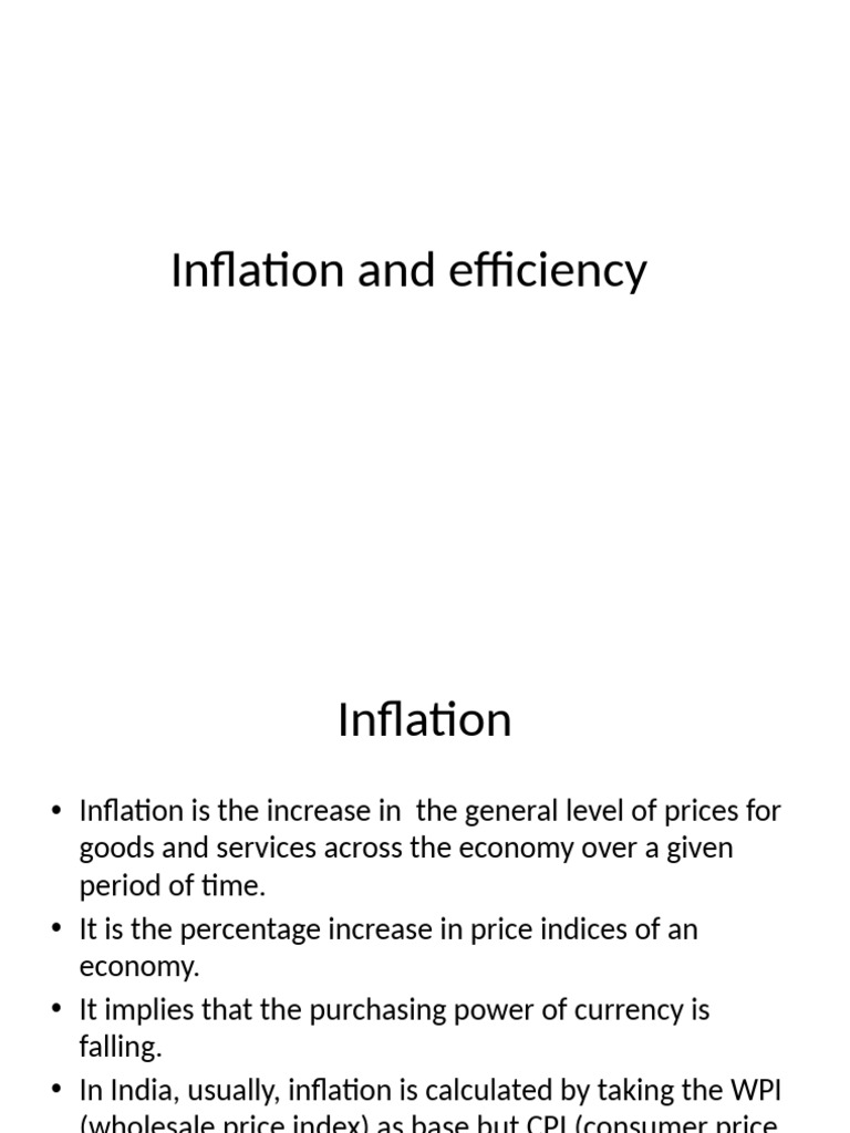 6 - Inflation | PDF | Marginal Cost | Average Cost