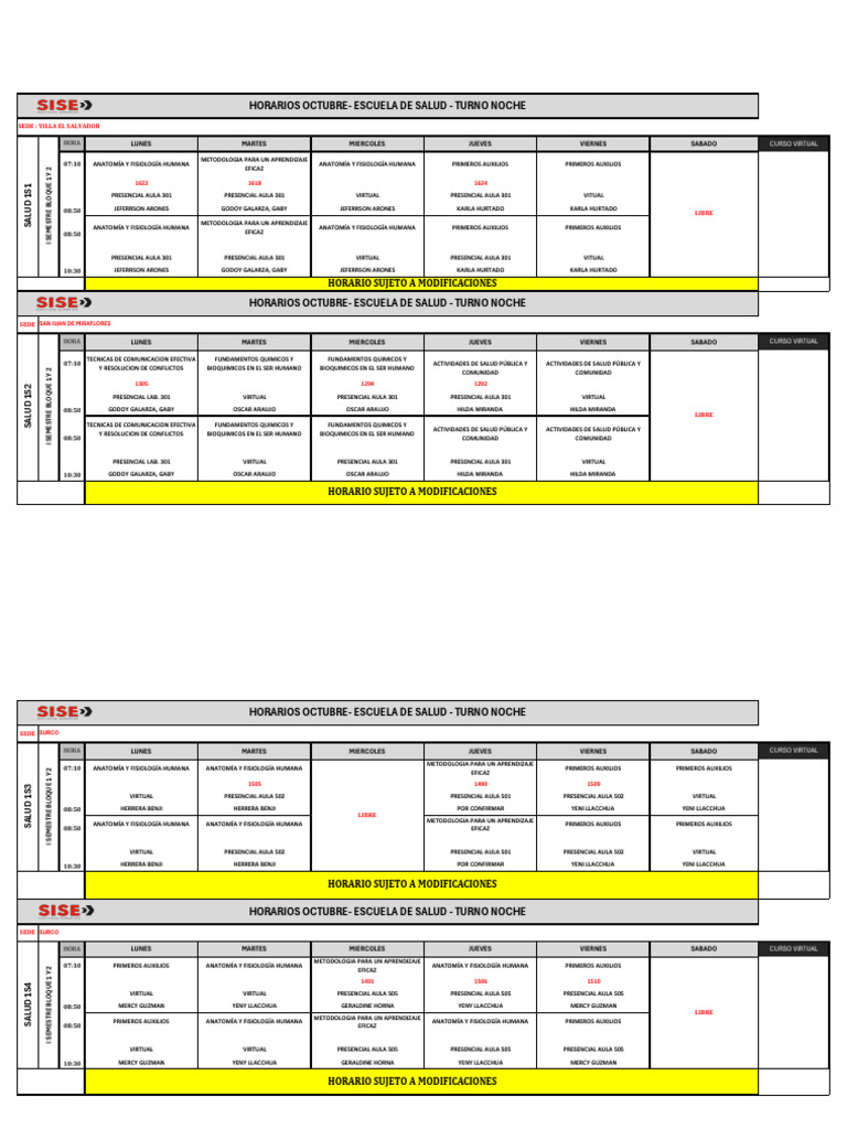 HORARIO+SALUD+T.N (7) | PDF