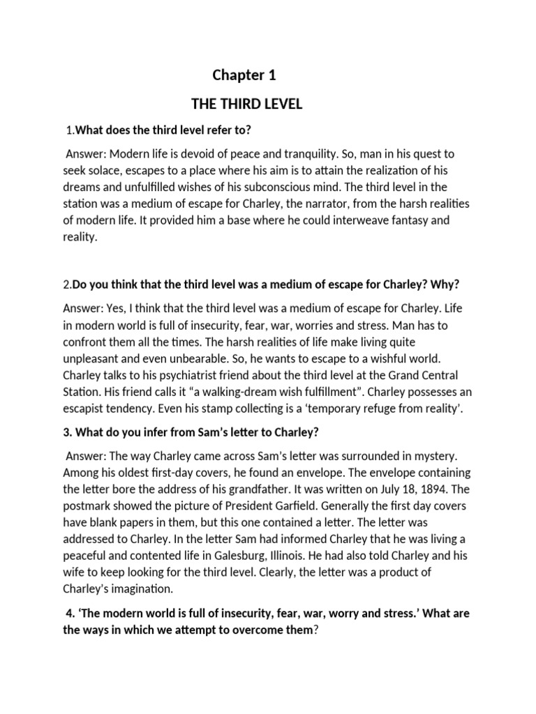 The Third Level QA | PDF | Philosophy