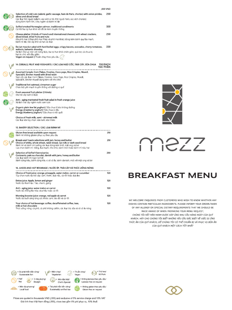 BREAKFAST MENU MEZZ 10 - VAT 2023 - Compressed - Compressed | PDF