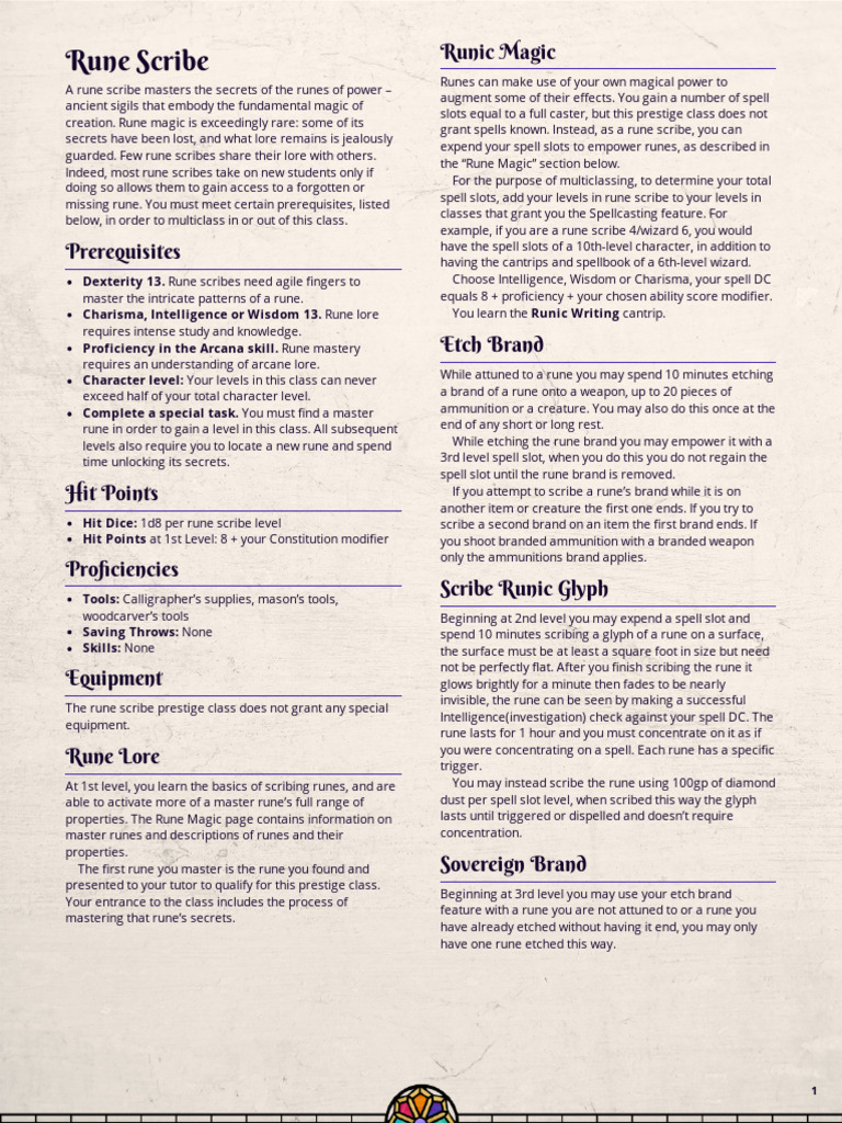Rune Scribe - GM Binder | PDF | Runes