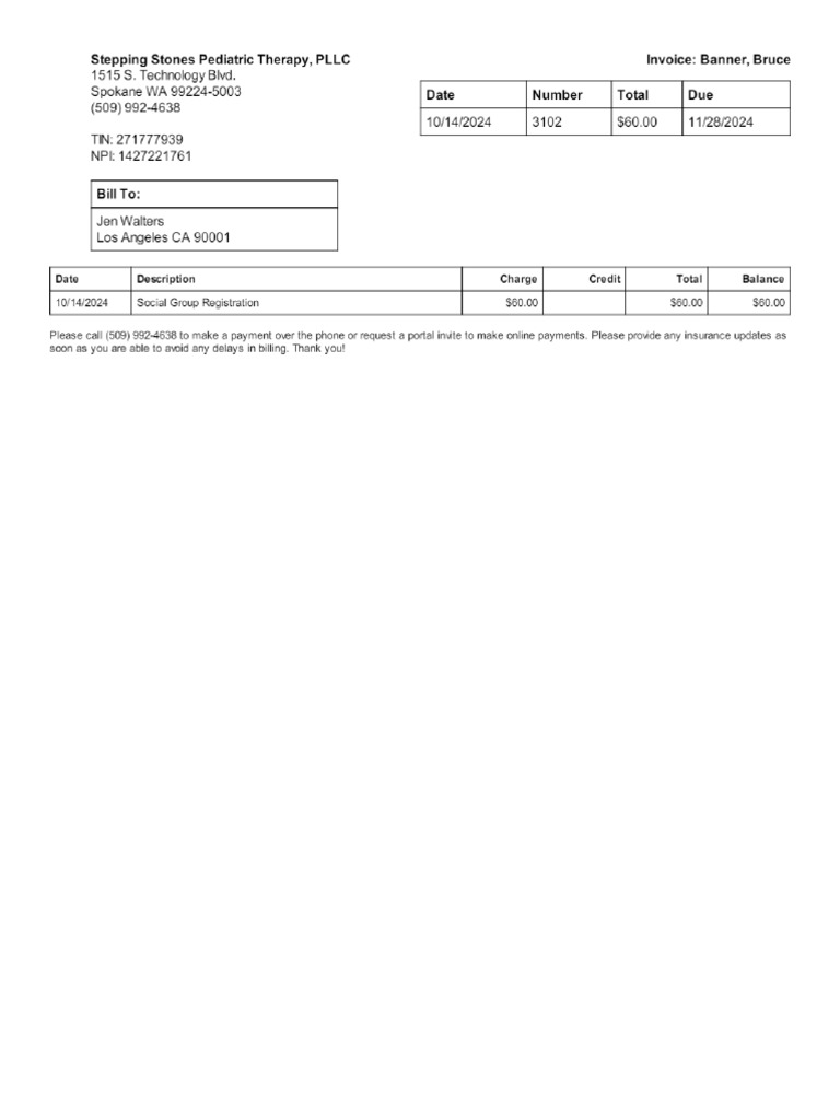 Social Group Invoice | PDF