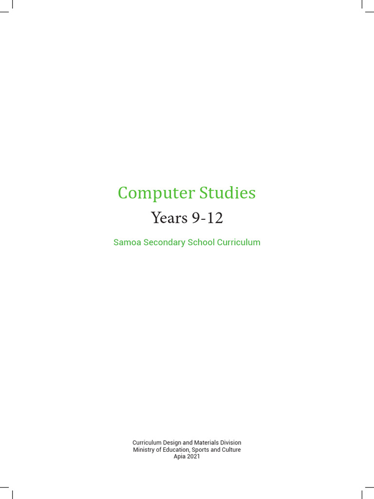 Computer-Studies | PDF | Educational Assessment | Curriculum