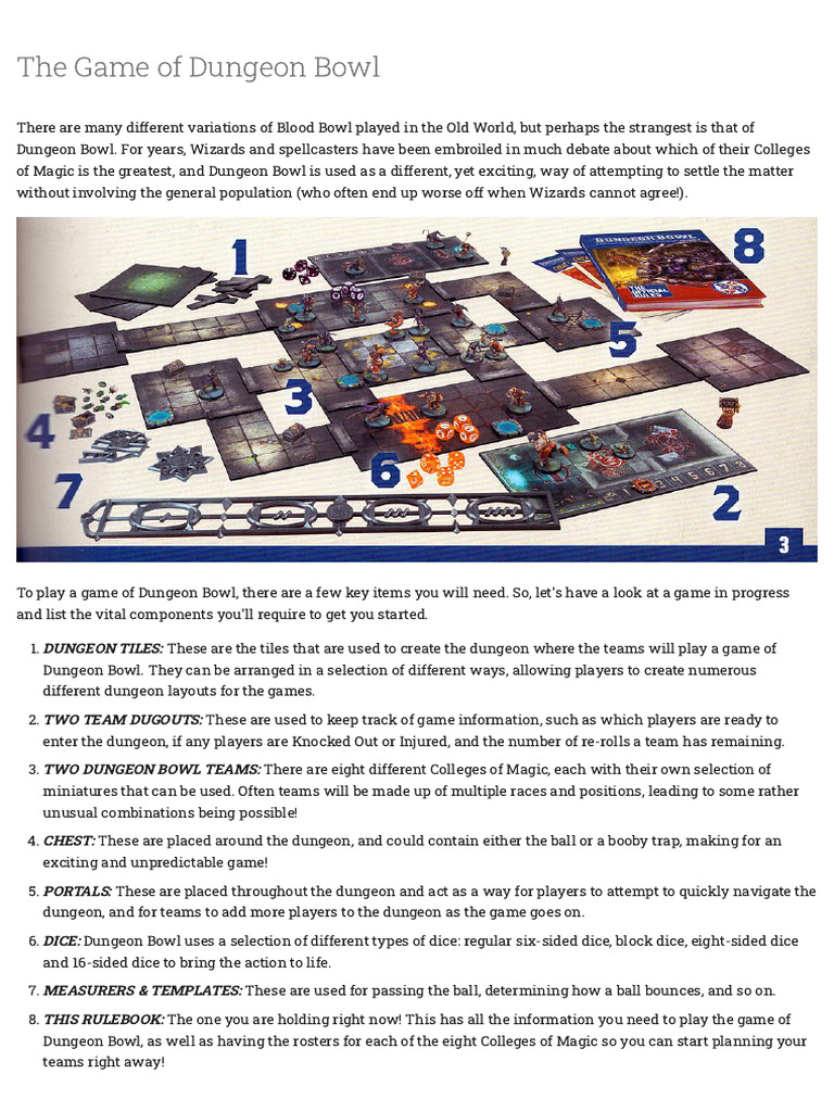Dungeon Bowl Game Essentials Guide | PDF | Gaming