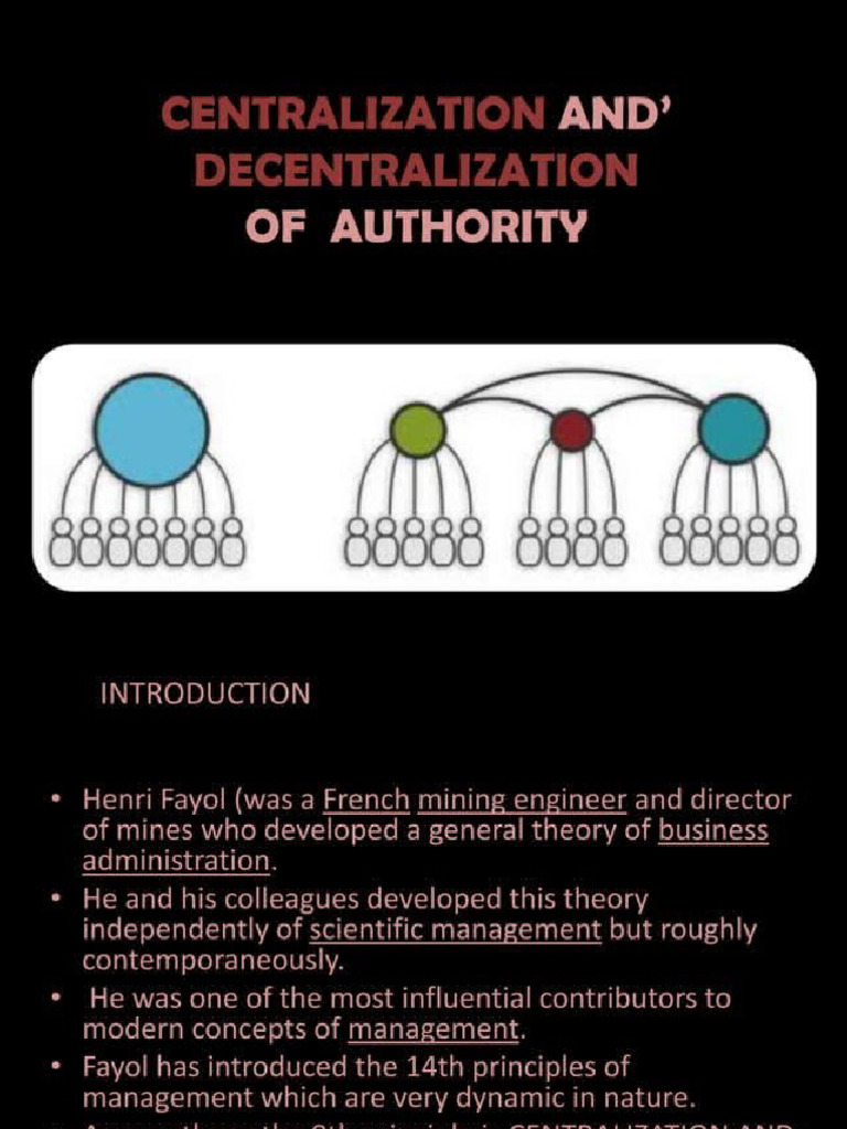 Centralization and Decentralization | PDF