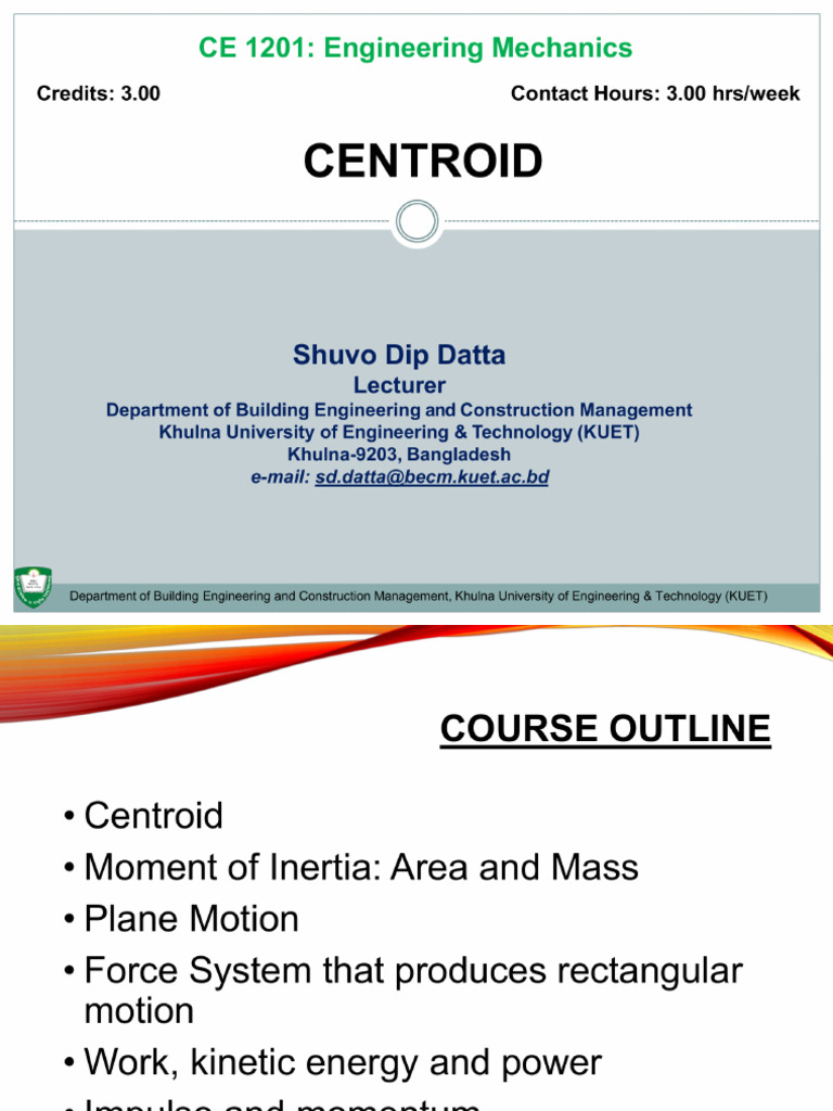 01 - Slide - Introduction To Centroid | PDF