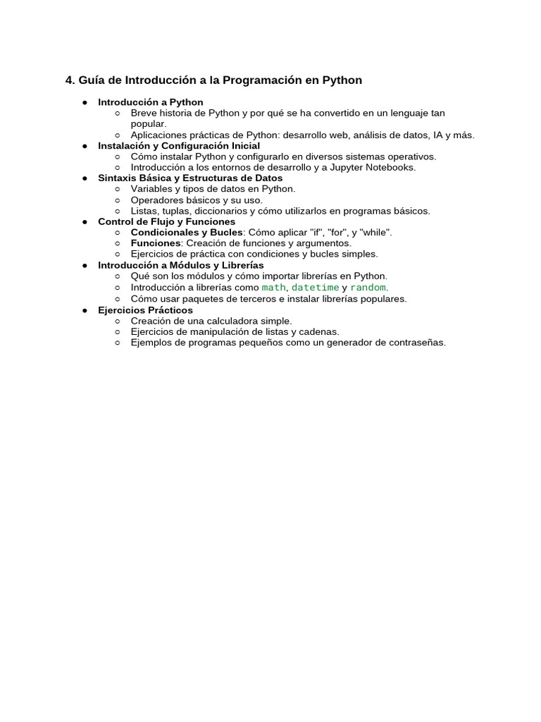 Guía de Introducción A La Programación en Python | PDF | Tecnología