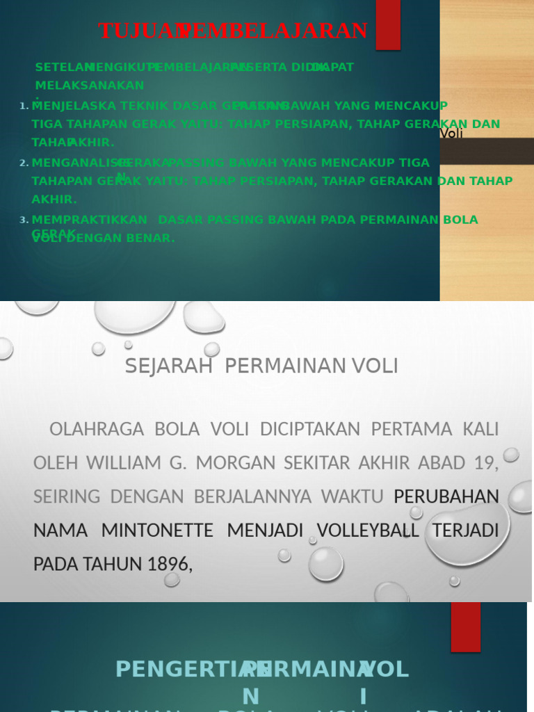 Materi Ajar Pjok Voly | PDF