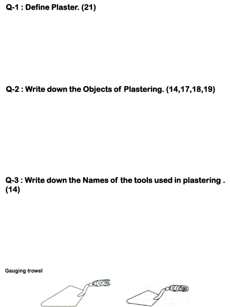 Plaster All QNA + Term Solve - by 2223007 | PDF | Plaster | Masonry