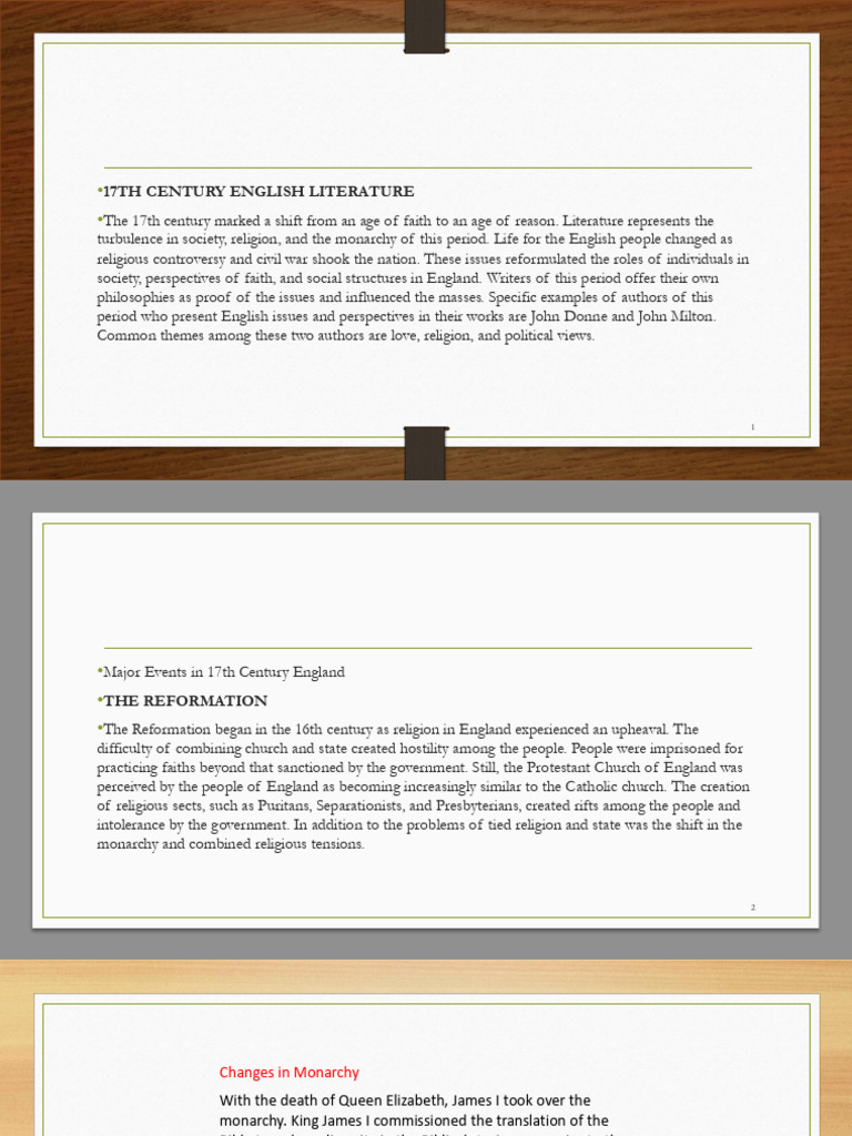 17th Century Literature | PDF | Paradise Lost | John Milton