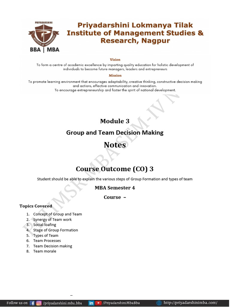 HRM Module 3 | PDF | Brainstorming | Goal