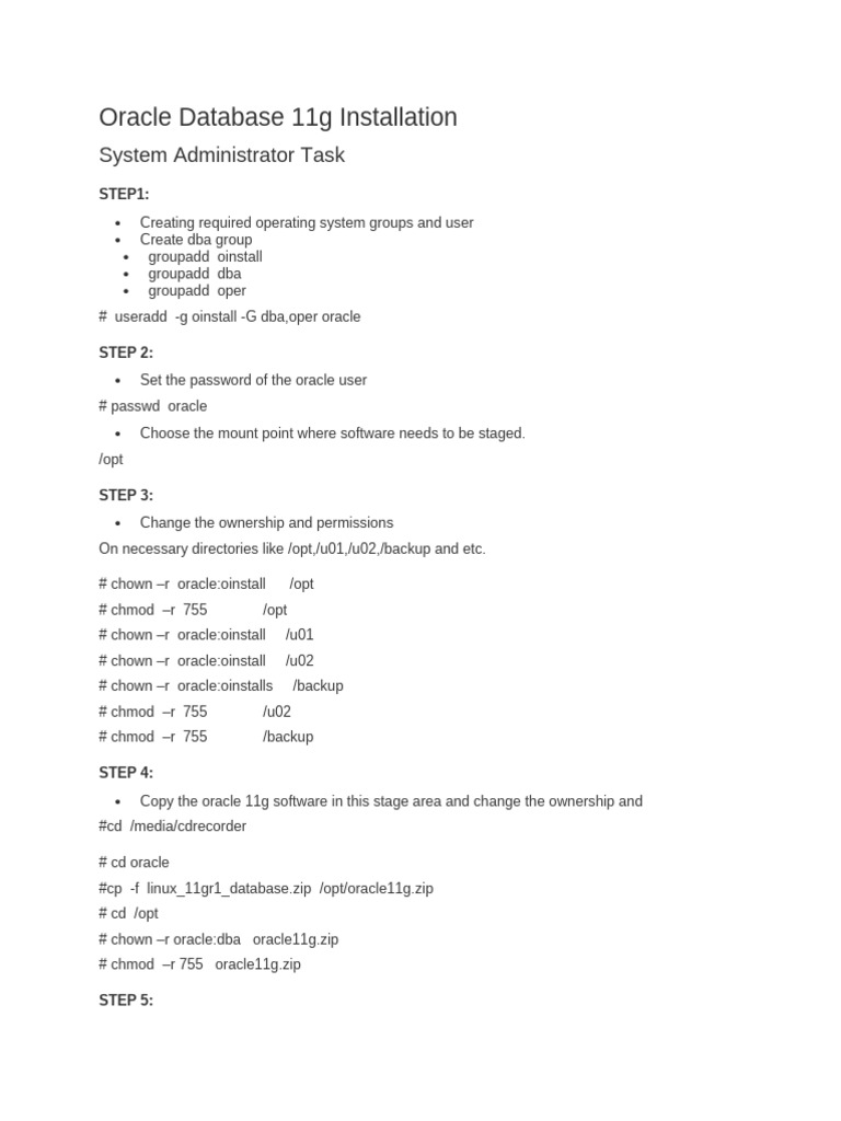 DB Installation Steps | PDF | Utility Software | Operating System Technology