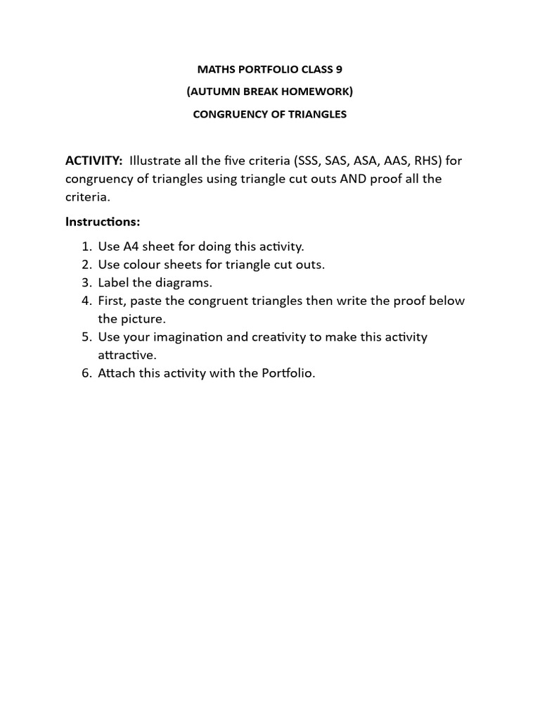 Maths Portfolio Class 9 | PDF | Teaching Methods & Materials