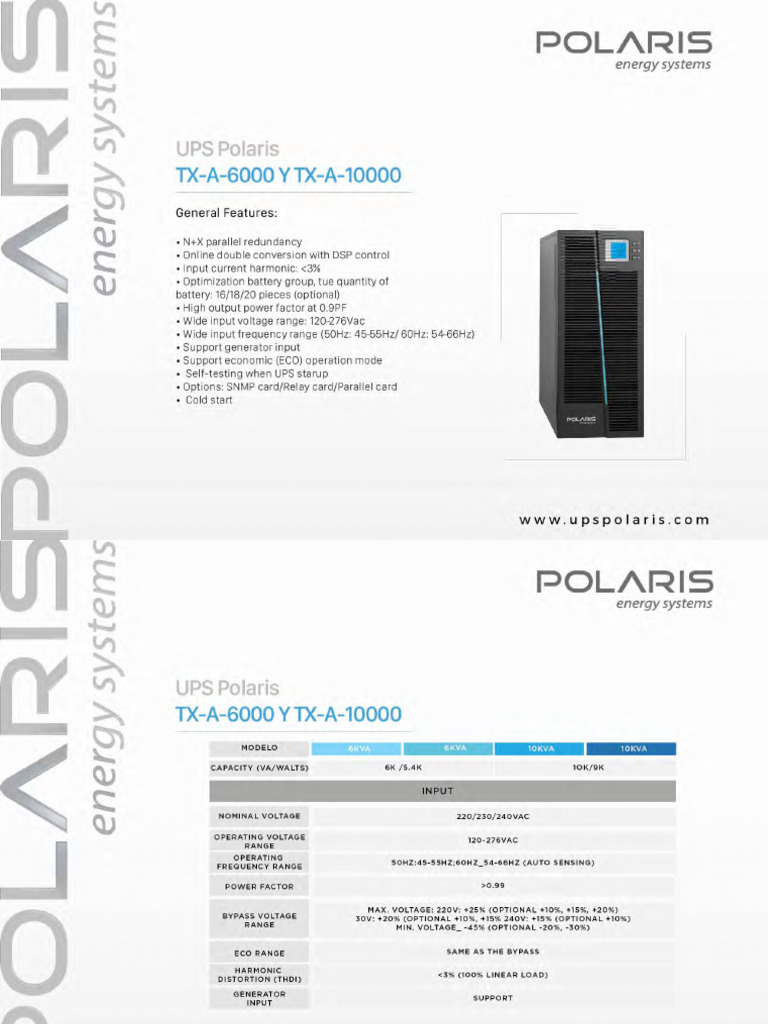 POLARIS TX6000 100000 Web | PDF