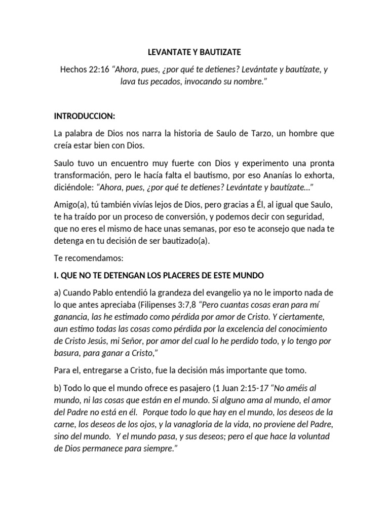 Levantate y Bautizate | PDF | Cristo (título) | Pablo el apóstol