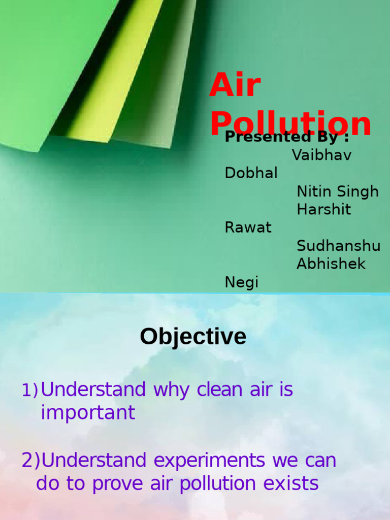 01 Air Pollution Lesson Presentation | PDF | Air Pollution | Atmosphere ...