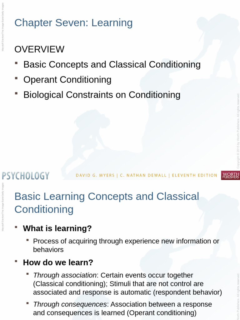 Chapter Seven: Learning | PDF | Reinforcement | Classical Conditioning