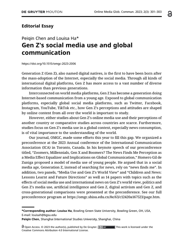 Gen Z's Social Media Impact on Communication | PDF | Social Media ...