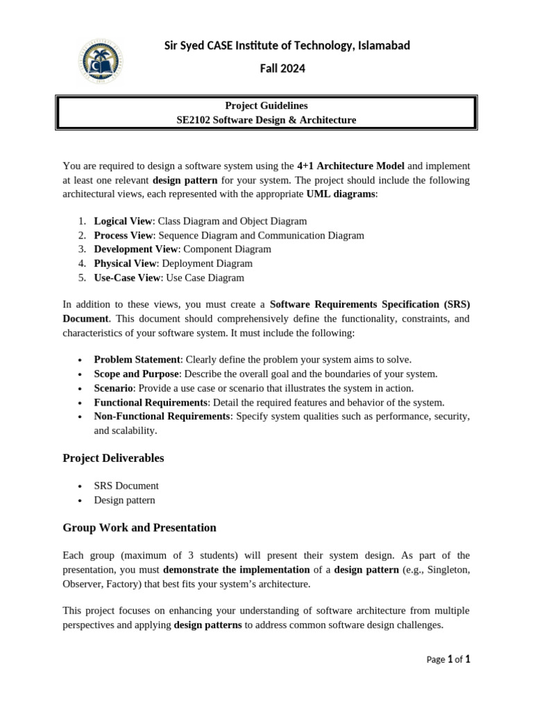 Project Guidelines | PDF