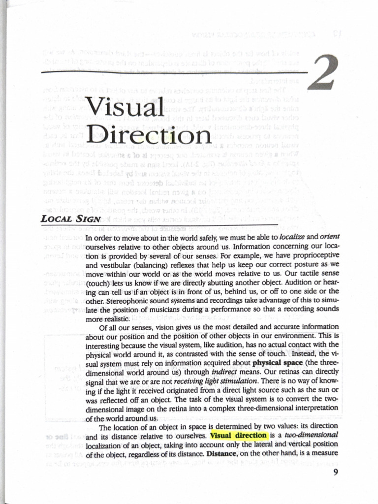 Foundations of Binocular Vision - Chapter 2 | PDF