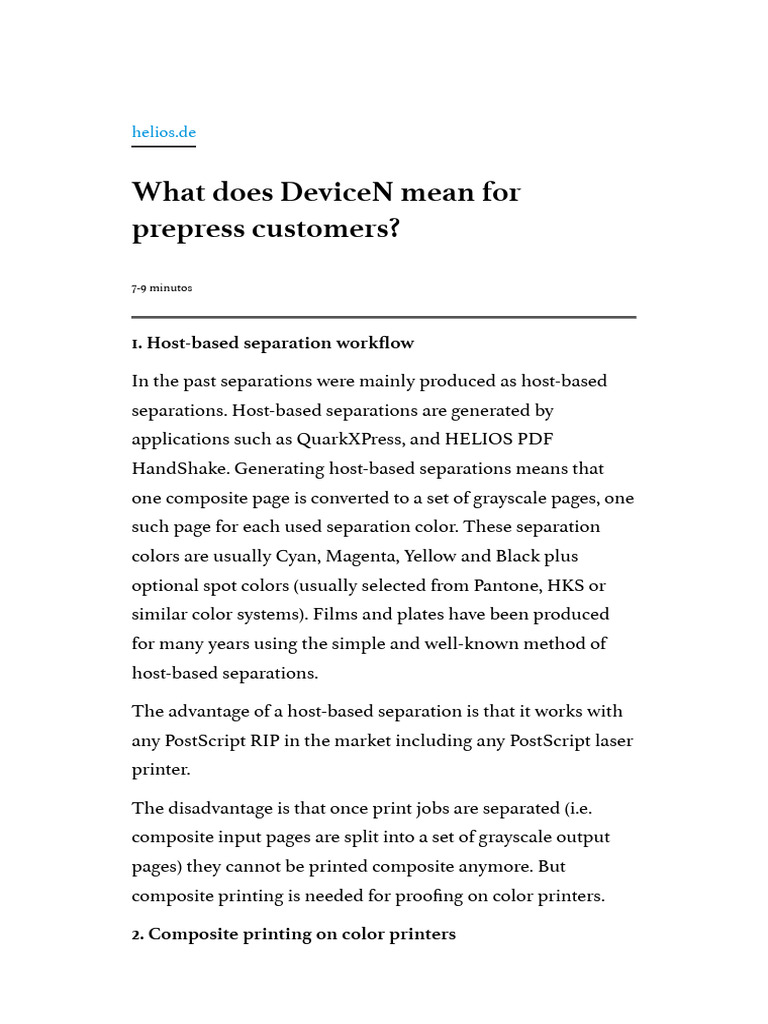What Does DeviceN Mean For Prepress Customers? | PDF | Color | Printer ...