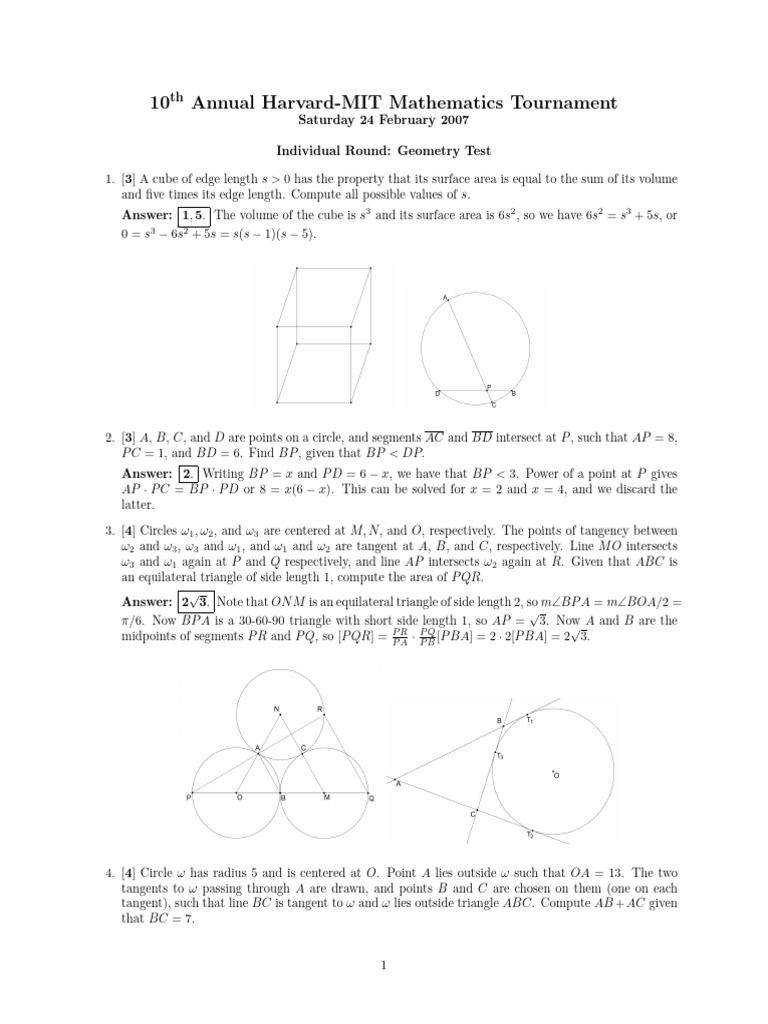 Solutions | PDF | Euclidean Plane Geometry | Geometry