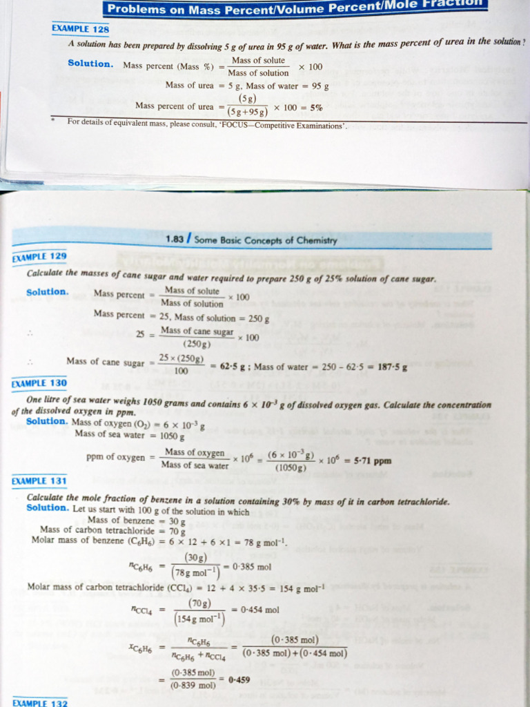 Some Basic Concepts of Chemistry - 11 Dinesh Publication Numericals ...