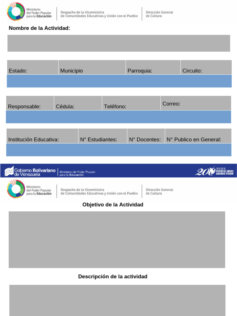 Formato para Reporte de Actividad | PDF
