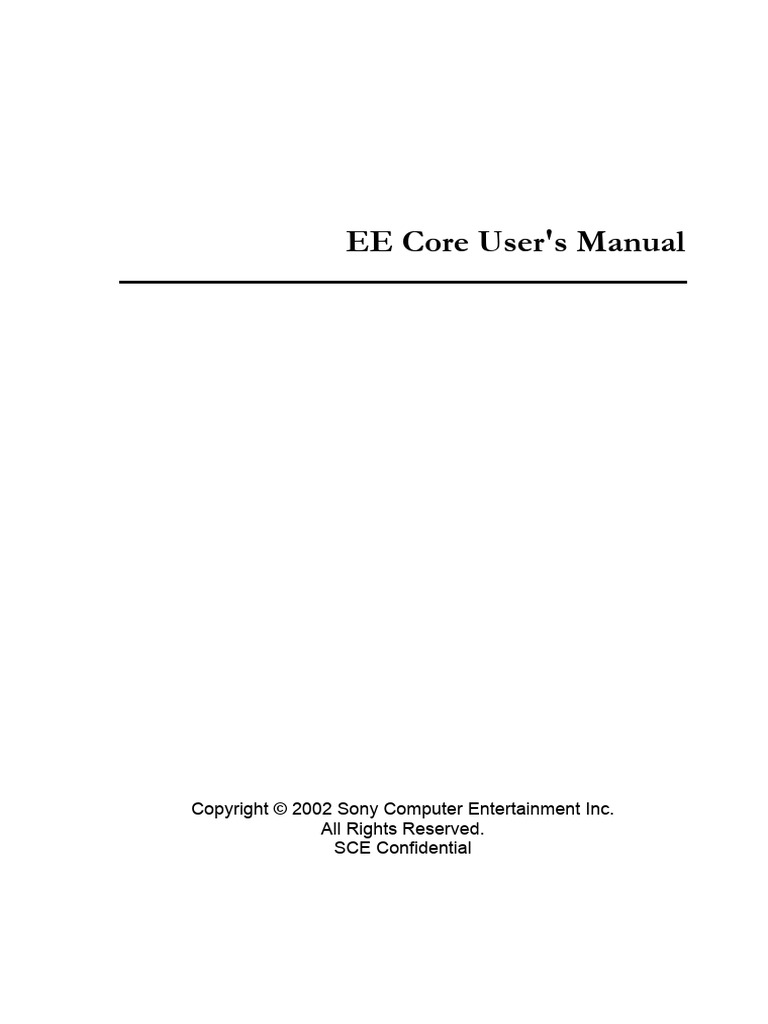EE Core Users Manual | PDF | Cpu Cache | Digital Electronics