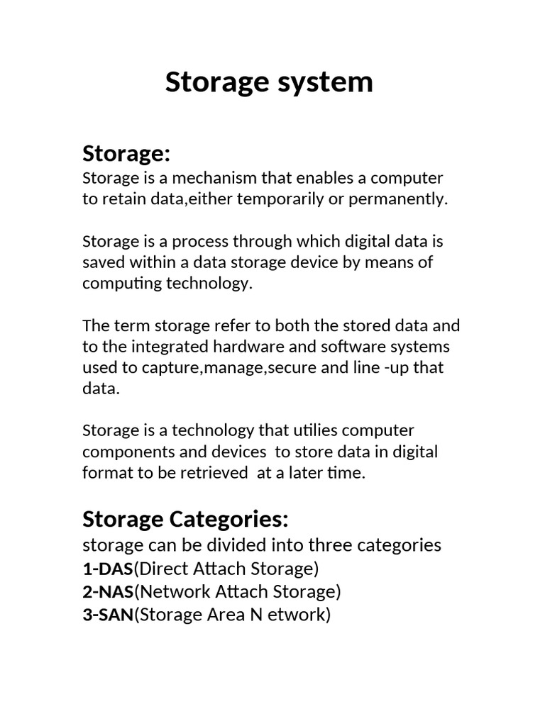 Storage System | PDF | Computer Data Storage | Computer Network Storage System | PDF | Computer Data Storage | Computer Network
