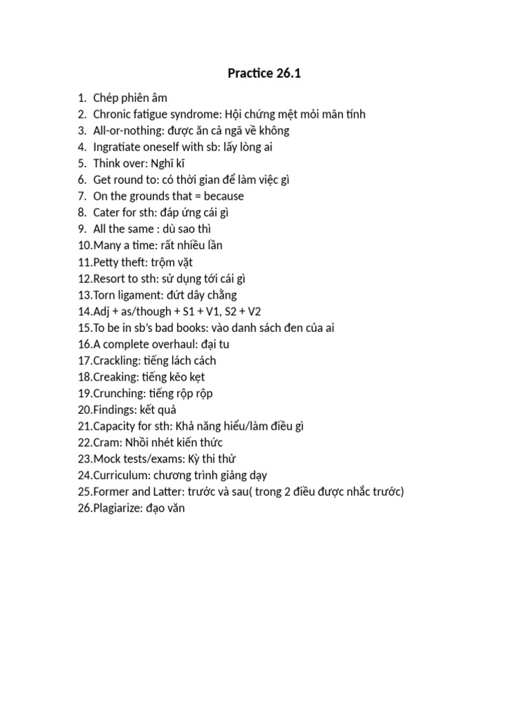Practice 26.1 | PDF