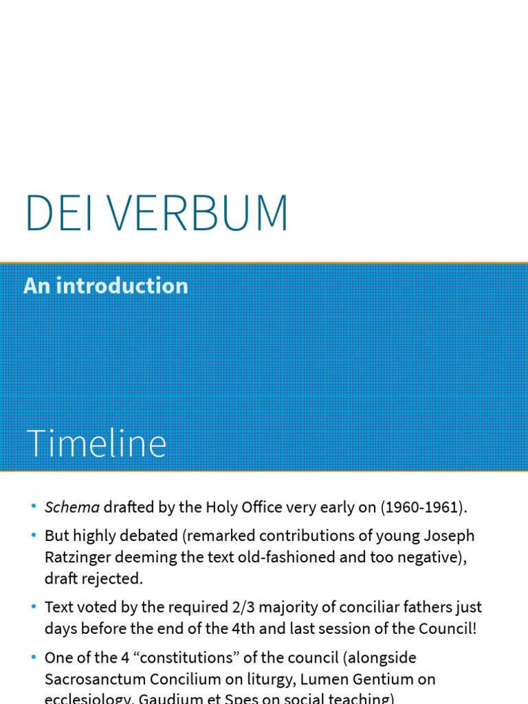Dei Verbum - Introduction | PDF | Social Science | Philosophy