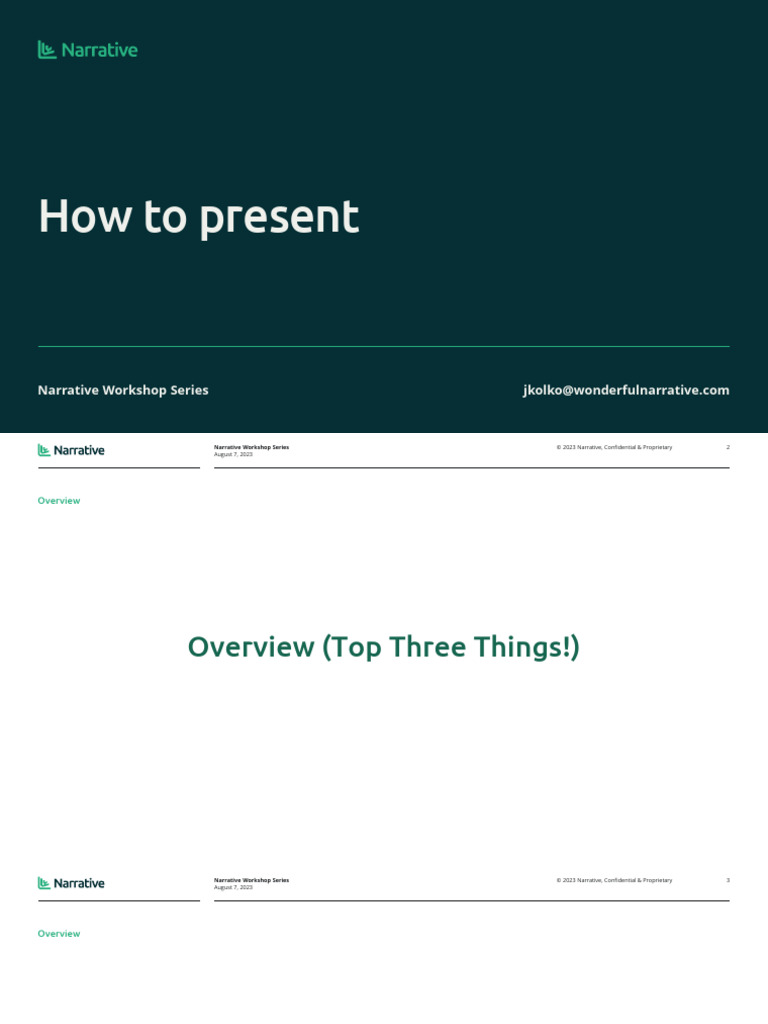 Narrative How I Teach How To Present | PDF | Human Communication