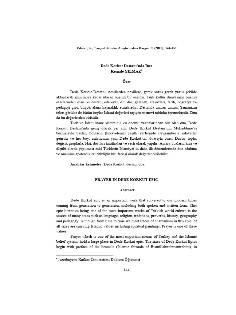 Dede Korkut Destan - Nda Dua (#616561) - 802133 | PDF