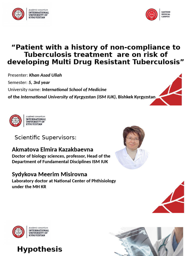 Presentation Khan Asad Ullah ISM IUK | PDF | Tuberculosis | Causes Of Death