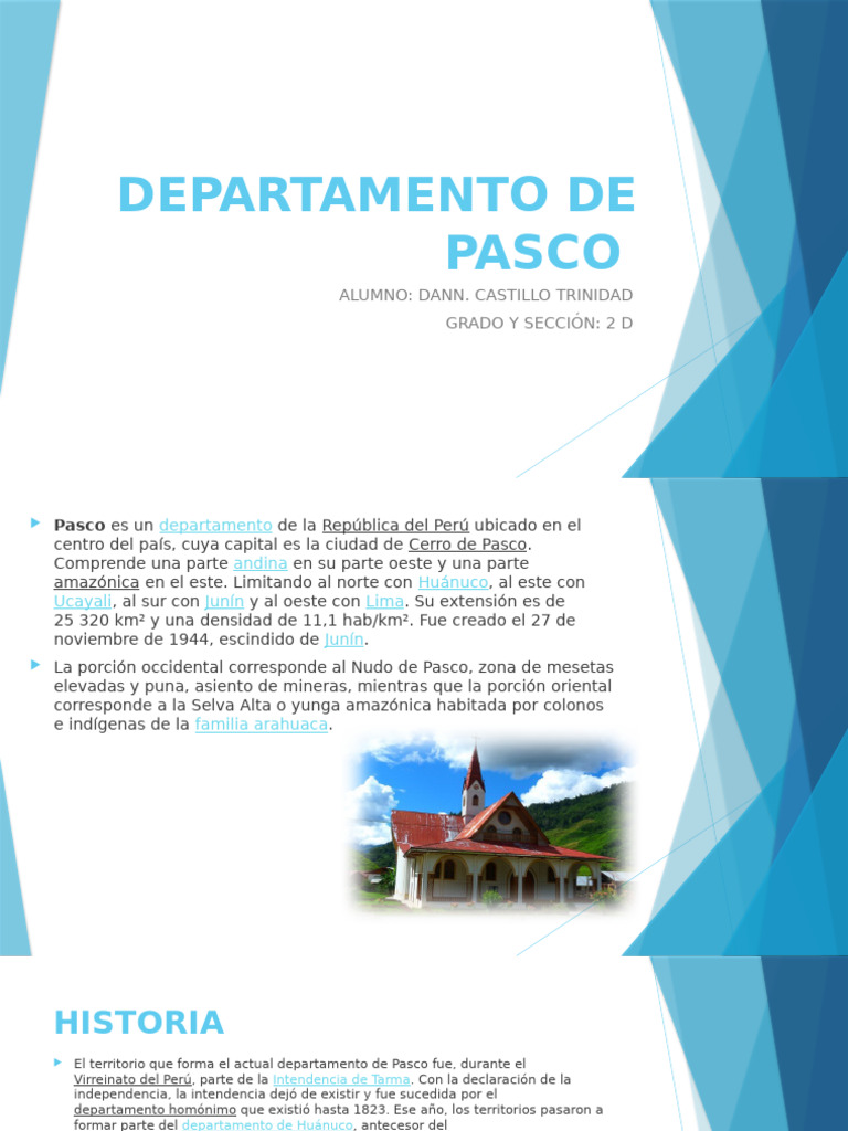 Historia y Atractivos de Pasco | PDF
