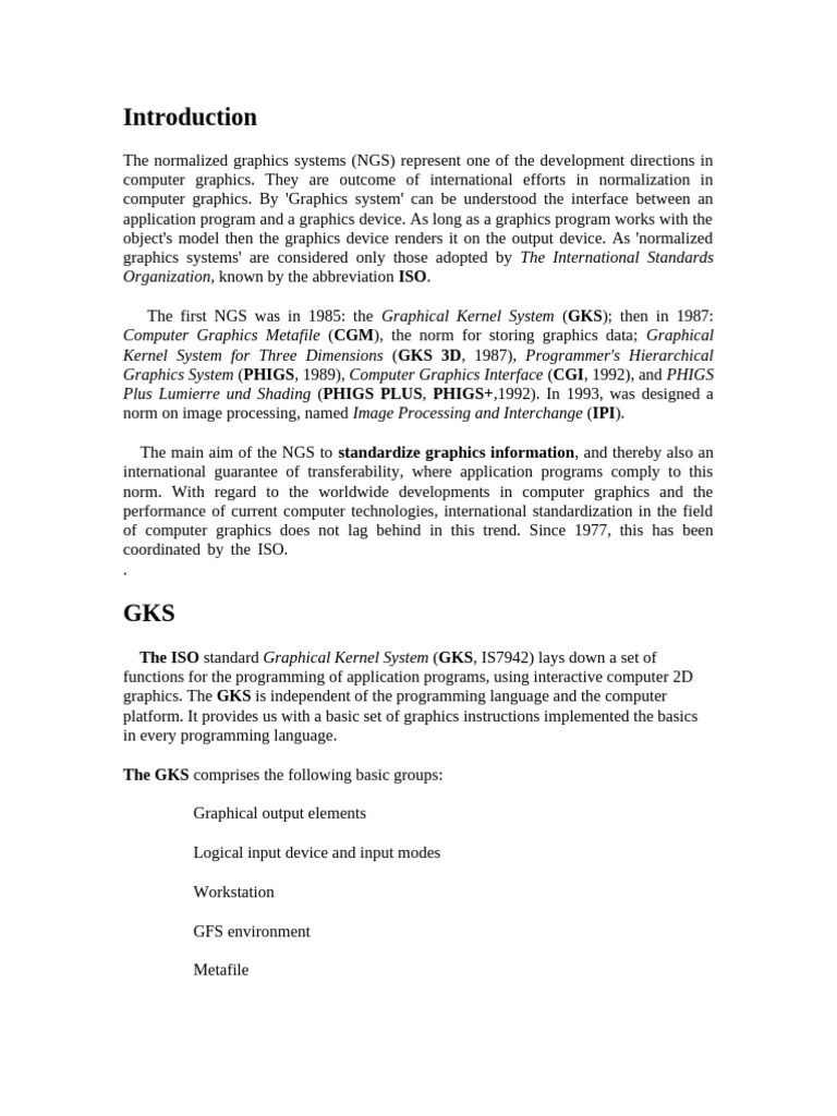 GKS n PHIGGS | PDF | Computer Graphics | Information