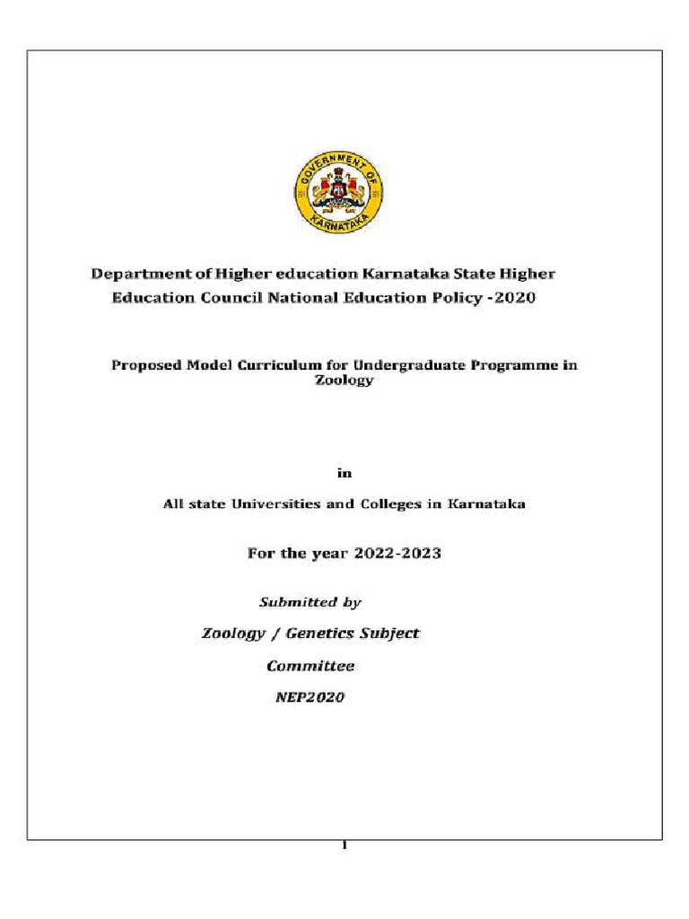 NEP - Zoology Syllabus III &IV Semesters_compressed | PDF