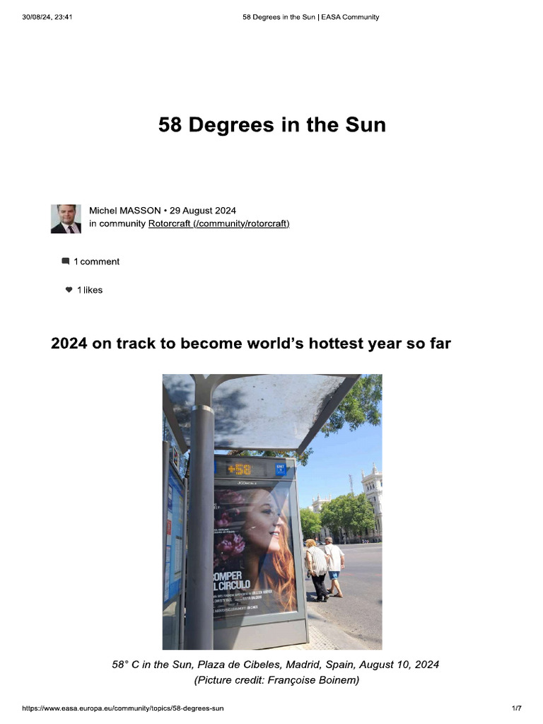 58 Degrees in The Sun | PDF