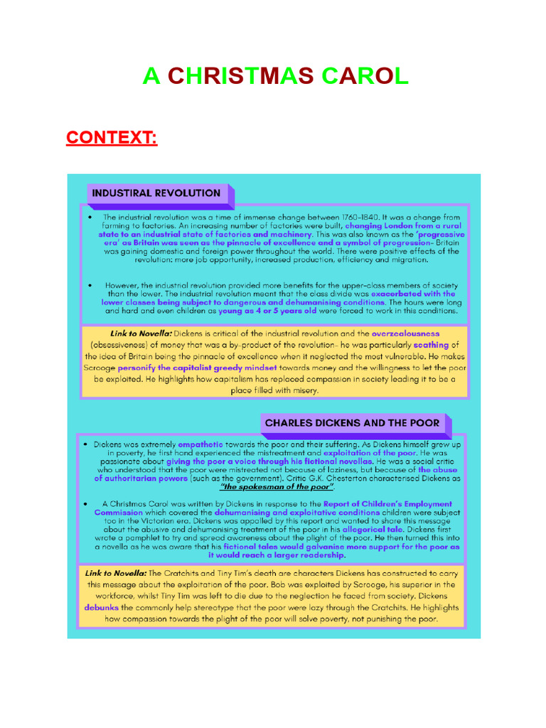 A Christmas Carol: Grade 9 Analysis | PDF