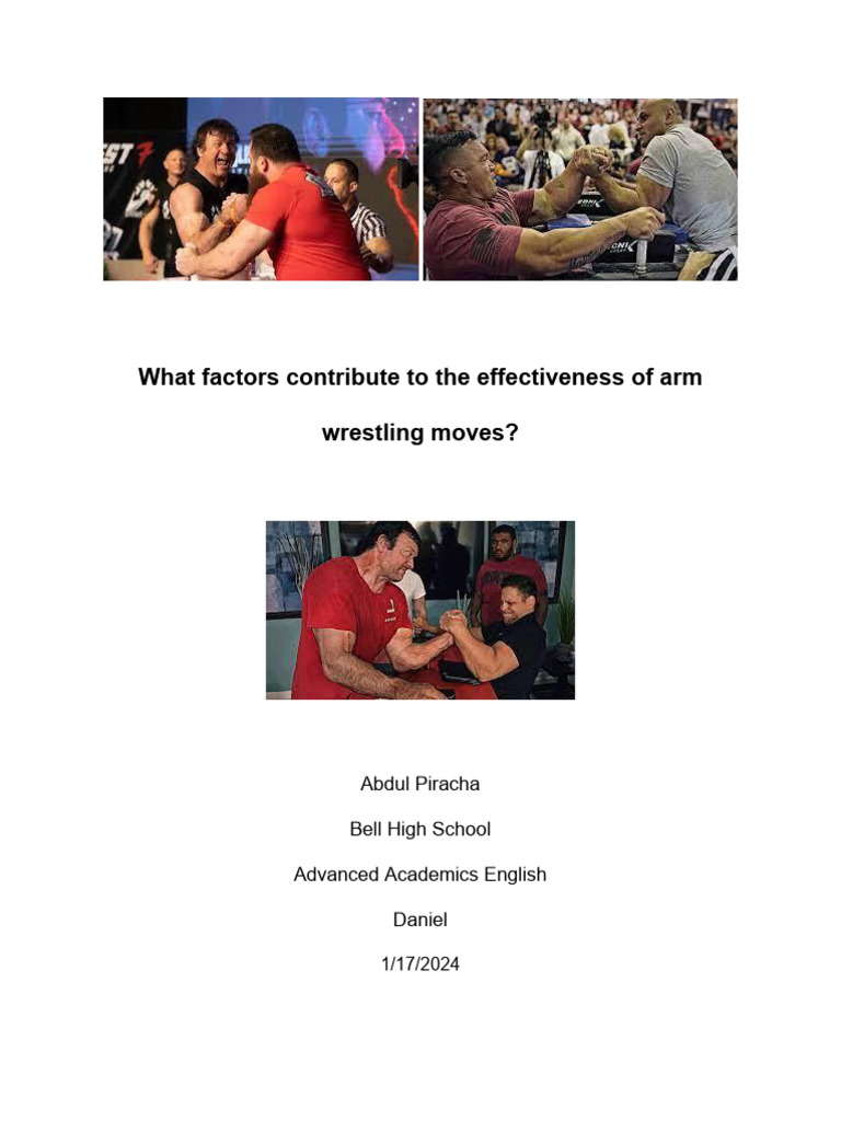 Abdul Piracha - Research POP-Armwrestling | PDF | Individual Sports ...