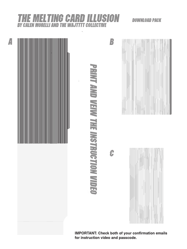 The Melting Card Illusion by Calen Morelli | PDF
