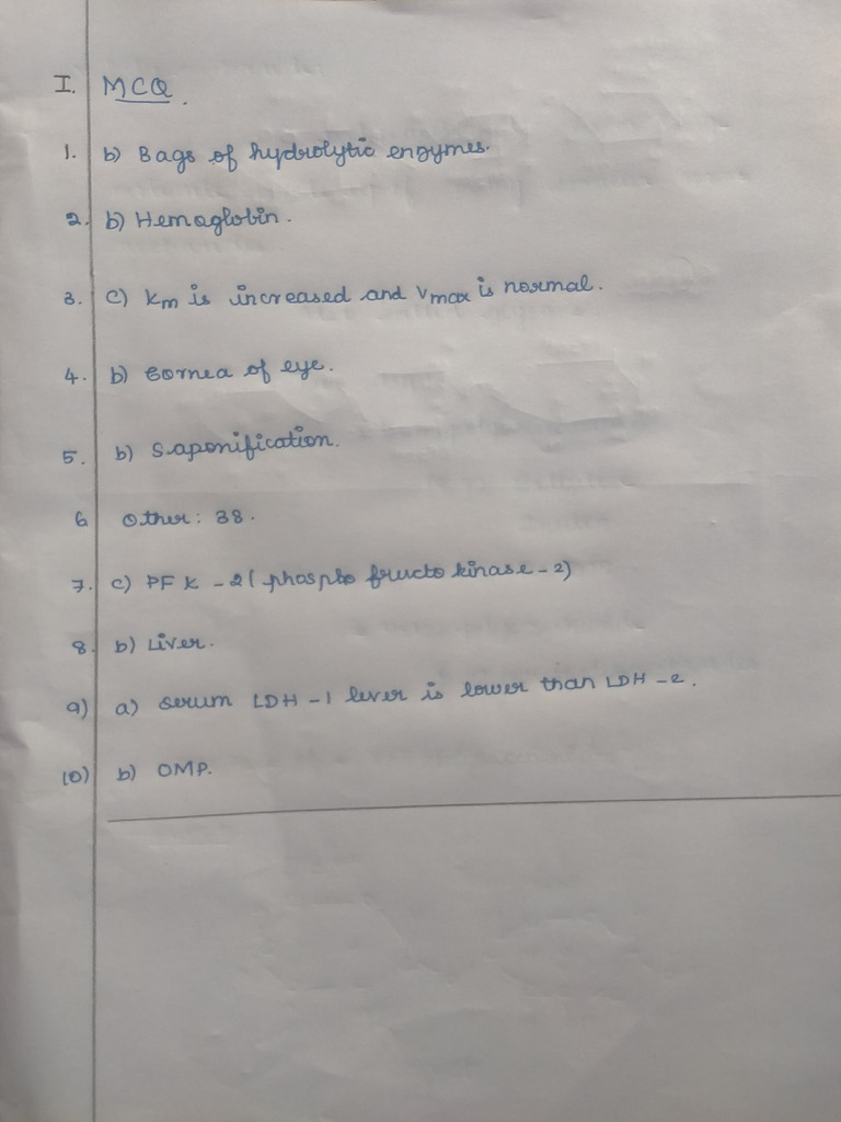 Mcq one mark sheet | PDF