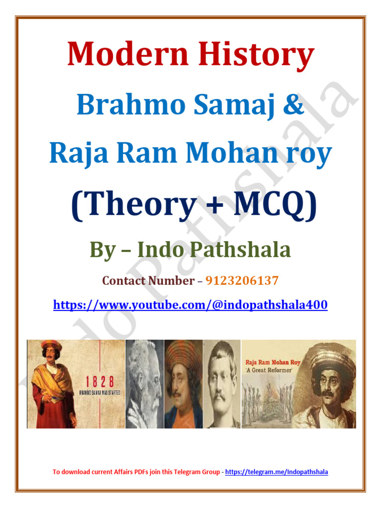 Brahmo Samaj and Raja Ram Mohan Roy | PDF | Indian Religions